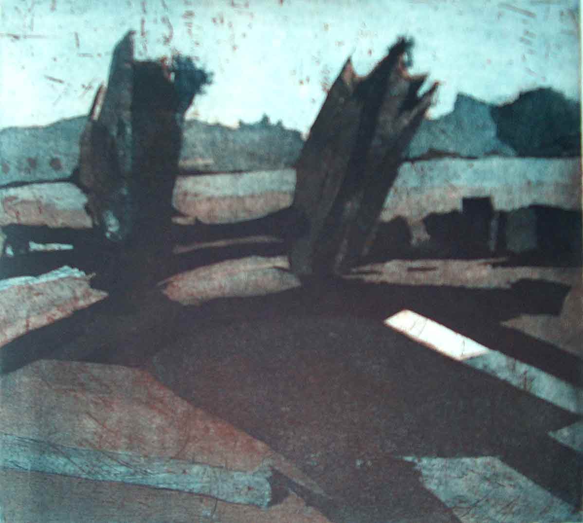 Landscape : Etching - Dragan Sovilj